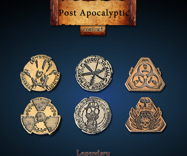Post Apocalyptic Metal Coin Set – Drawlab Entertainment